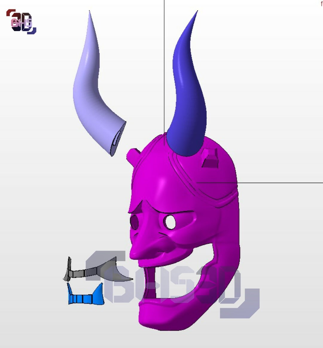 Yamato One Piece Mask and Weapon (Instant Download) - Etsy