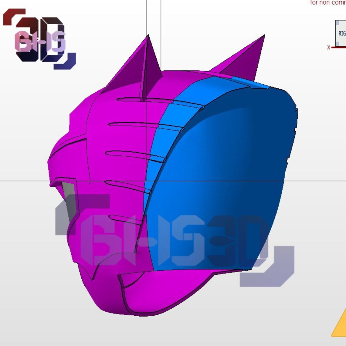 Lunar Wolf Power Rangers Wildforce Helmet 3D Digital Download - Etsy