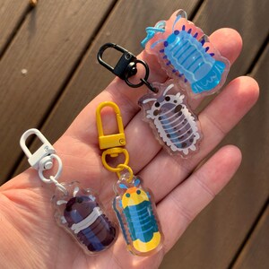 Mini Isopods Acrylic Charms | Cute Bug Insect Rubber Ducky Dairy Cow ...