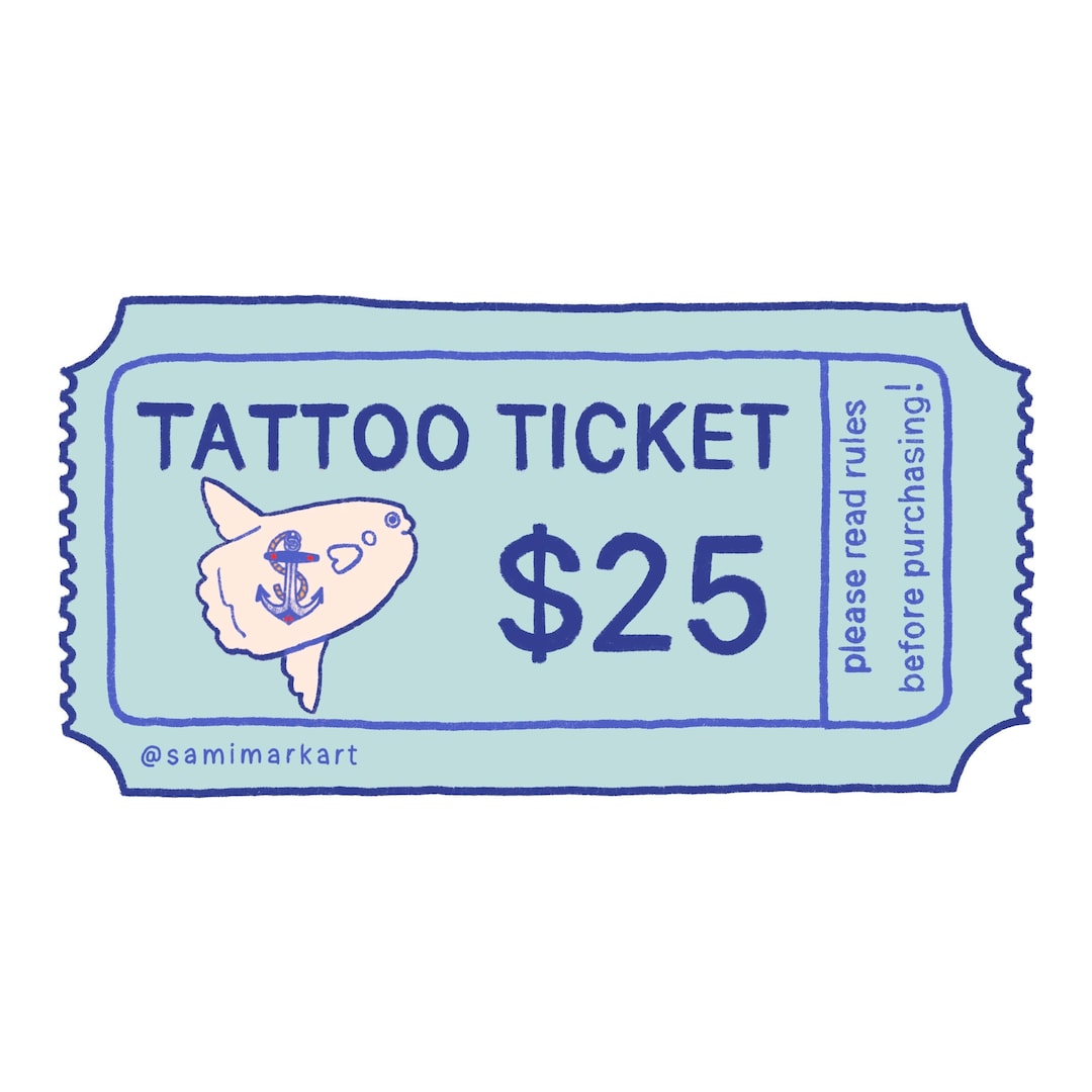 Tattoo Ticket: Use Existing Art for Tattoos - Etsy