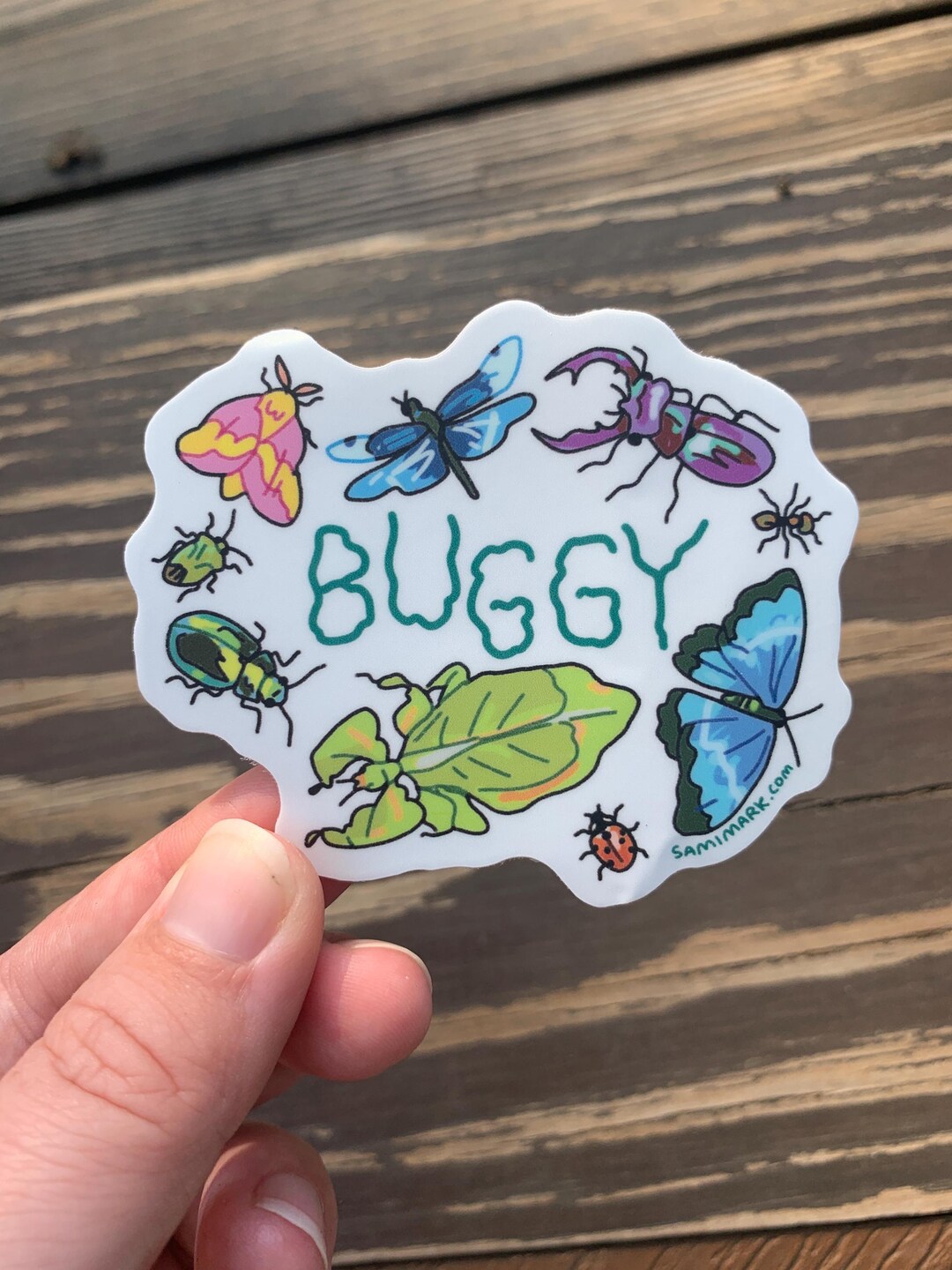 BUGGY Insect Sticker | Entomology Stag Beetle Moth Butterfly Bug Lover ...