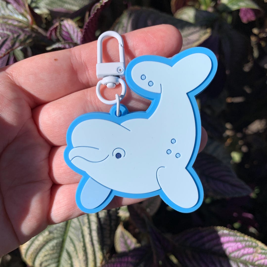 Happy Beluga Rubber Charm | Arctic Animal Sensory Friendly Whale Marine ...