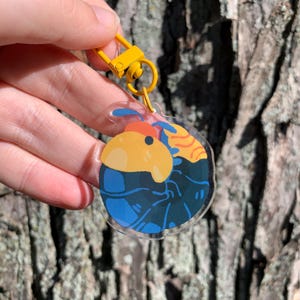 Rubber Ducky Isopod Ball Acrylic Charm | Bug Roly Poly Keychain Gift - Etsy