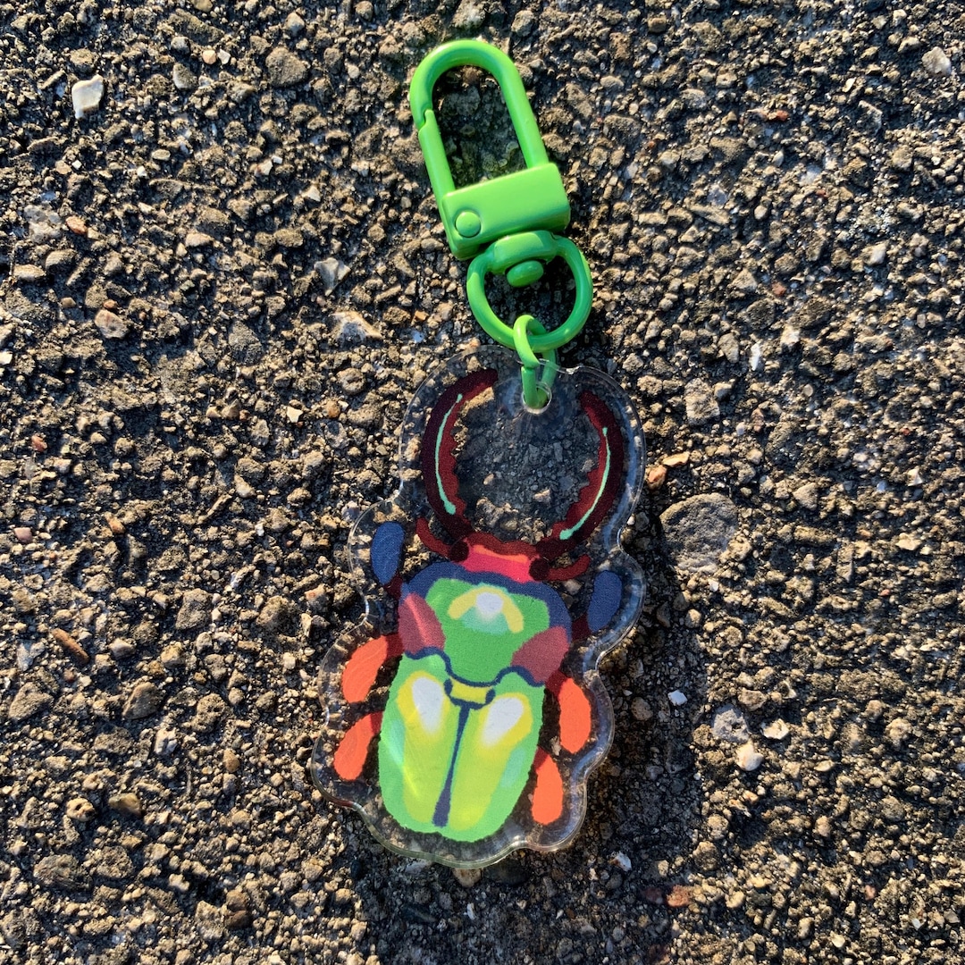 Sawtooth Stag Beetle Acrylic Keychain | Bug Entomology Insect Lover ...