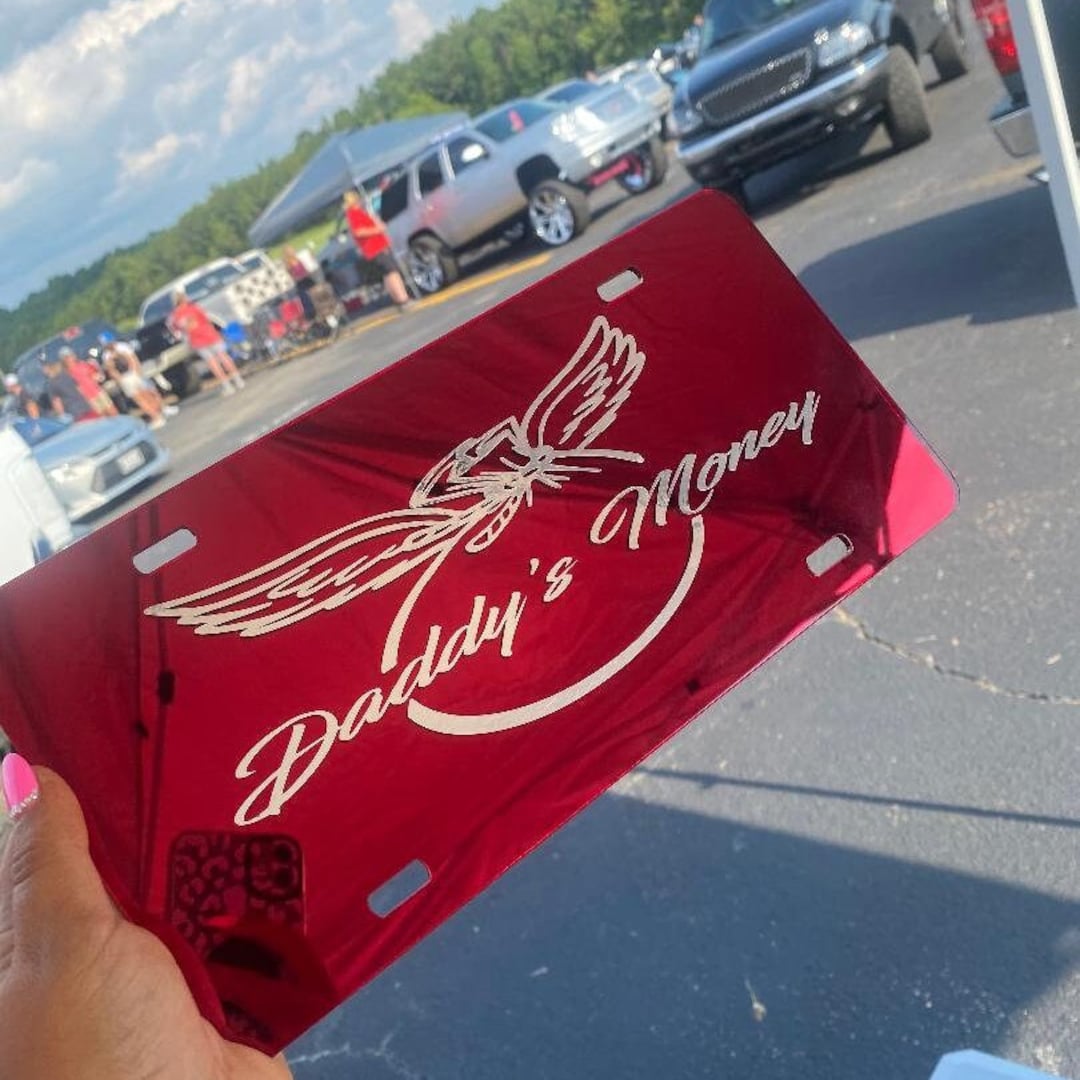 Daddy's Money License Plate/ Car Tag/ Aluminum Plate - Etsy