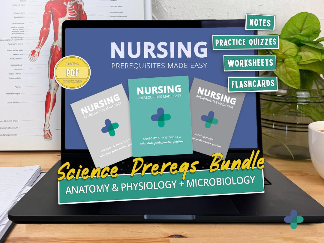 Nursing School Prerequisites Study Bundle: Anatomy, Physiology ...