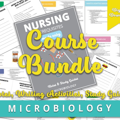 Microbiology Lab Study Guide Microbiology Notes Bundle - Etsy