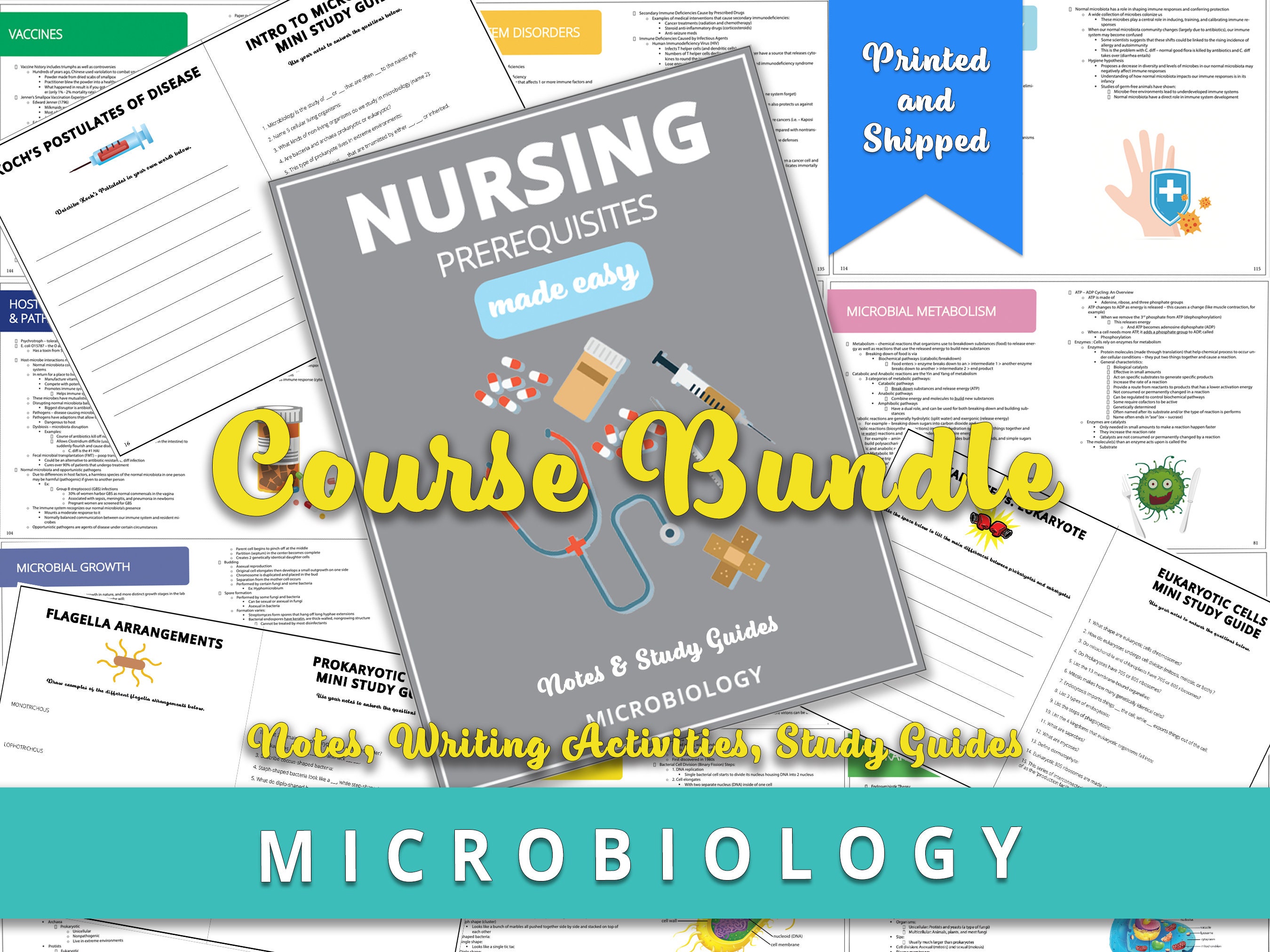Microbiology Notes Bundle, Microbiology Study Guide, Course Bundle ...