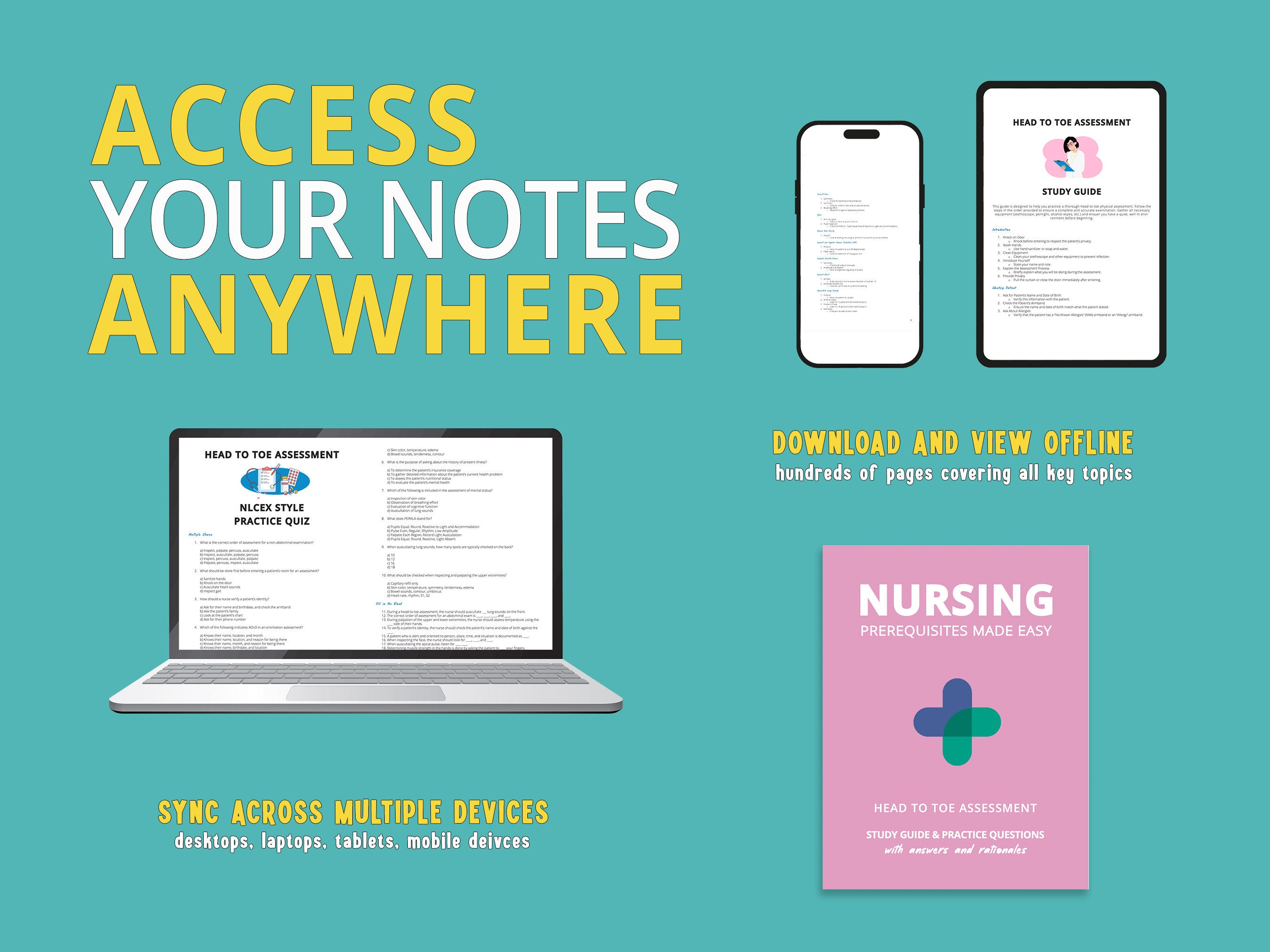 Nursing Head-to-toe Assessment Study Guide: Practice Questions (ebook ...