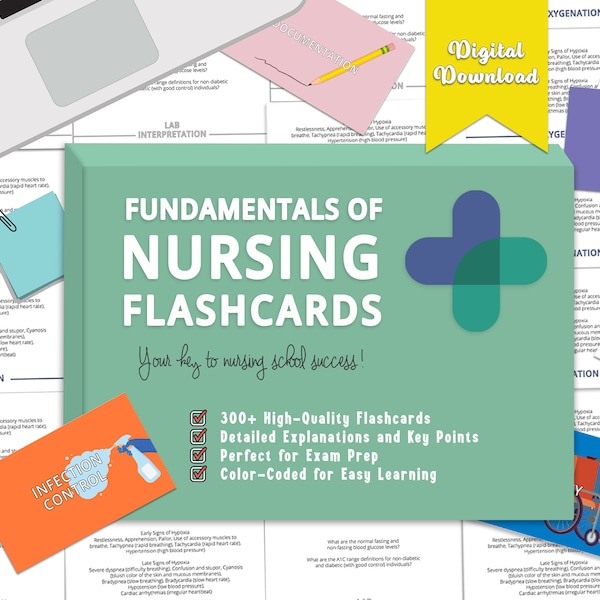 Nursing Flashcards - Etsy UK