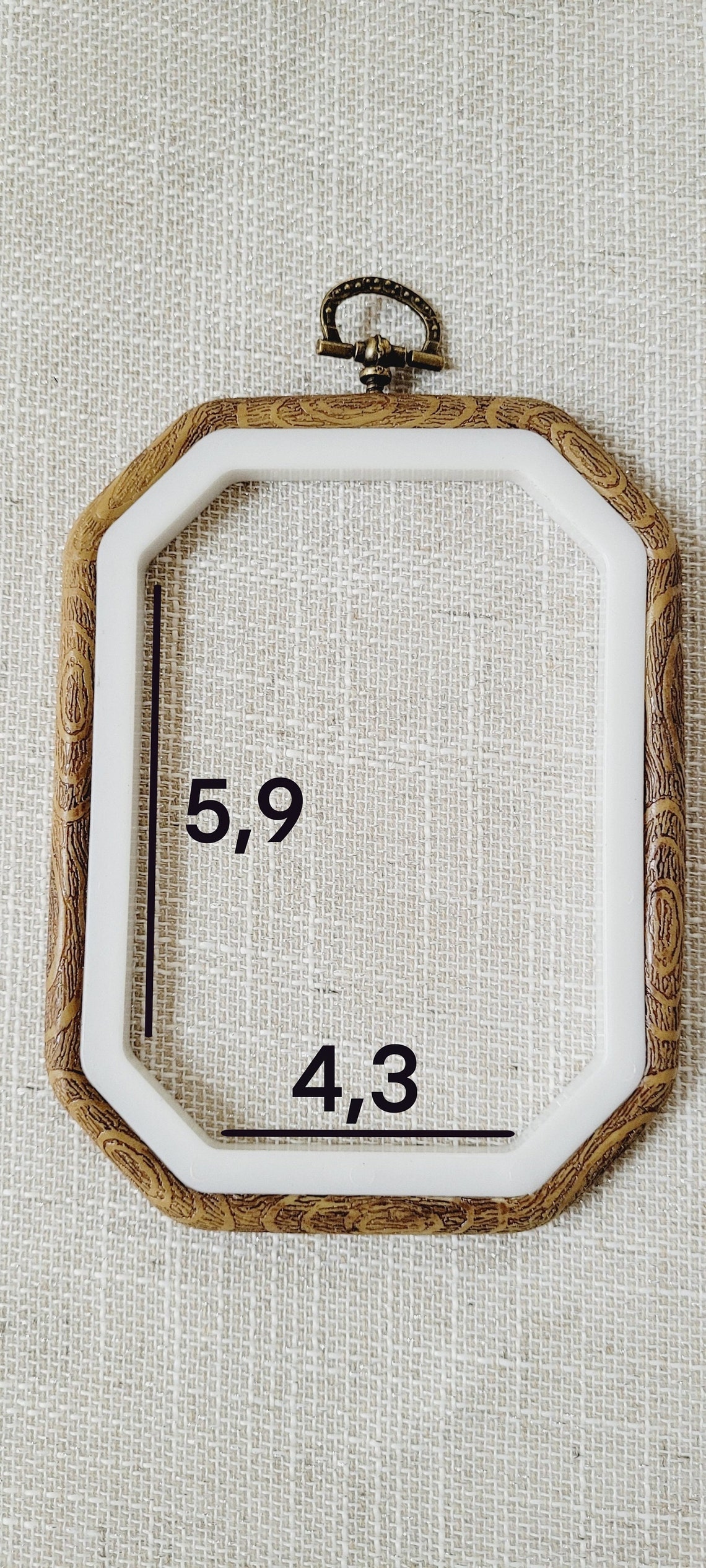 Octagon Embroidery Display Hoops, 3 Pcs Set, Imitated Wood Plastic ...