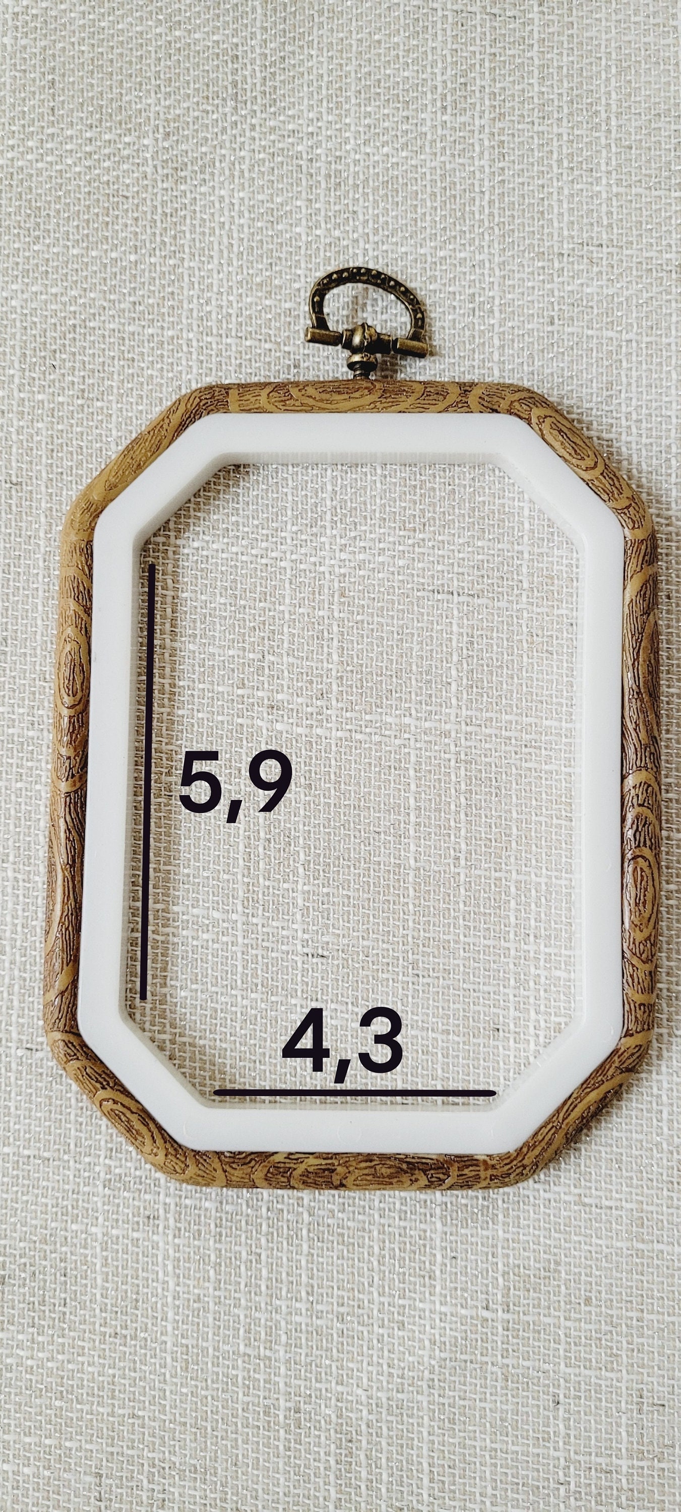 Octagon Embroidery Display Hoops, 3 Pcs Set, Imitated Wood Plastic ...