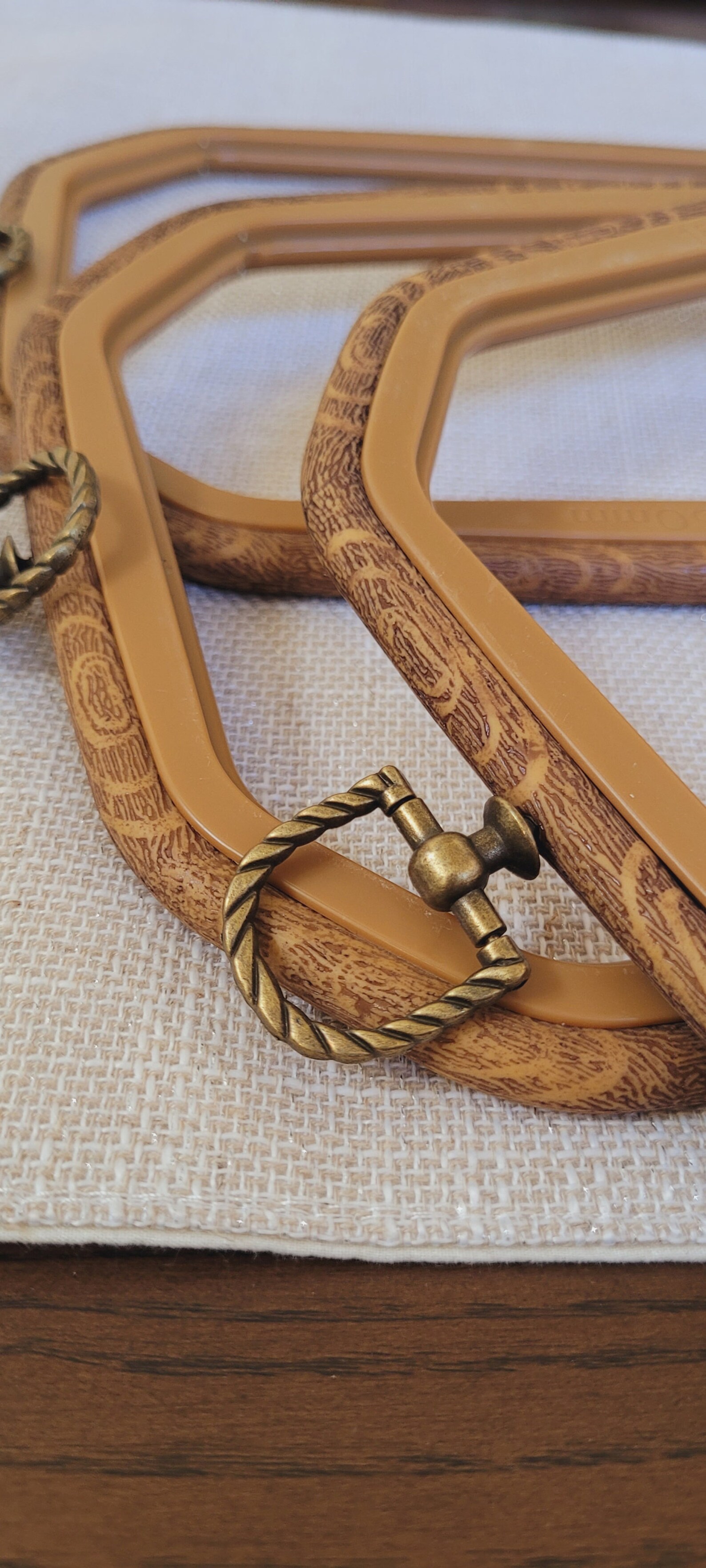 Large Octagon Embroidery Hoops, 3 Pcs Set, Imitated Wood Plastic ...
