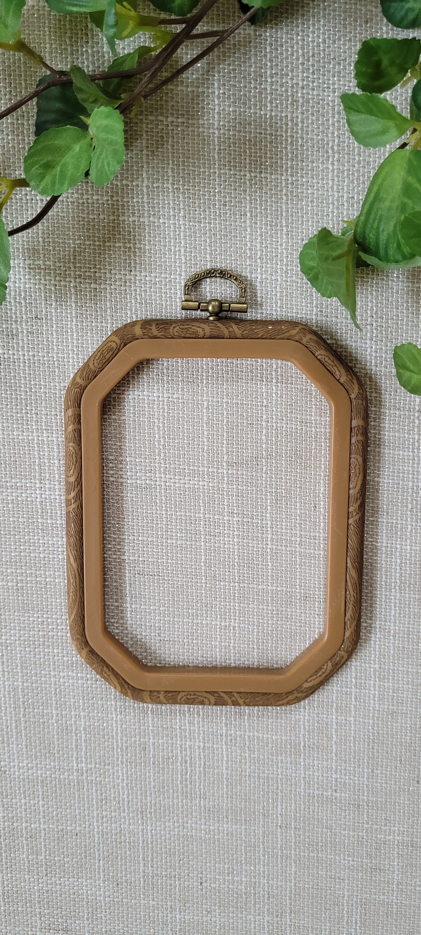 Octagon Embroidery Display Hoops, 3 Pcs Set, Imitated Wood Plastic ...