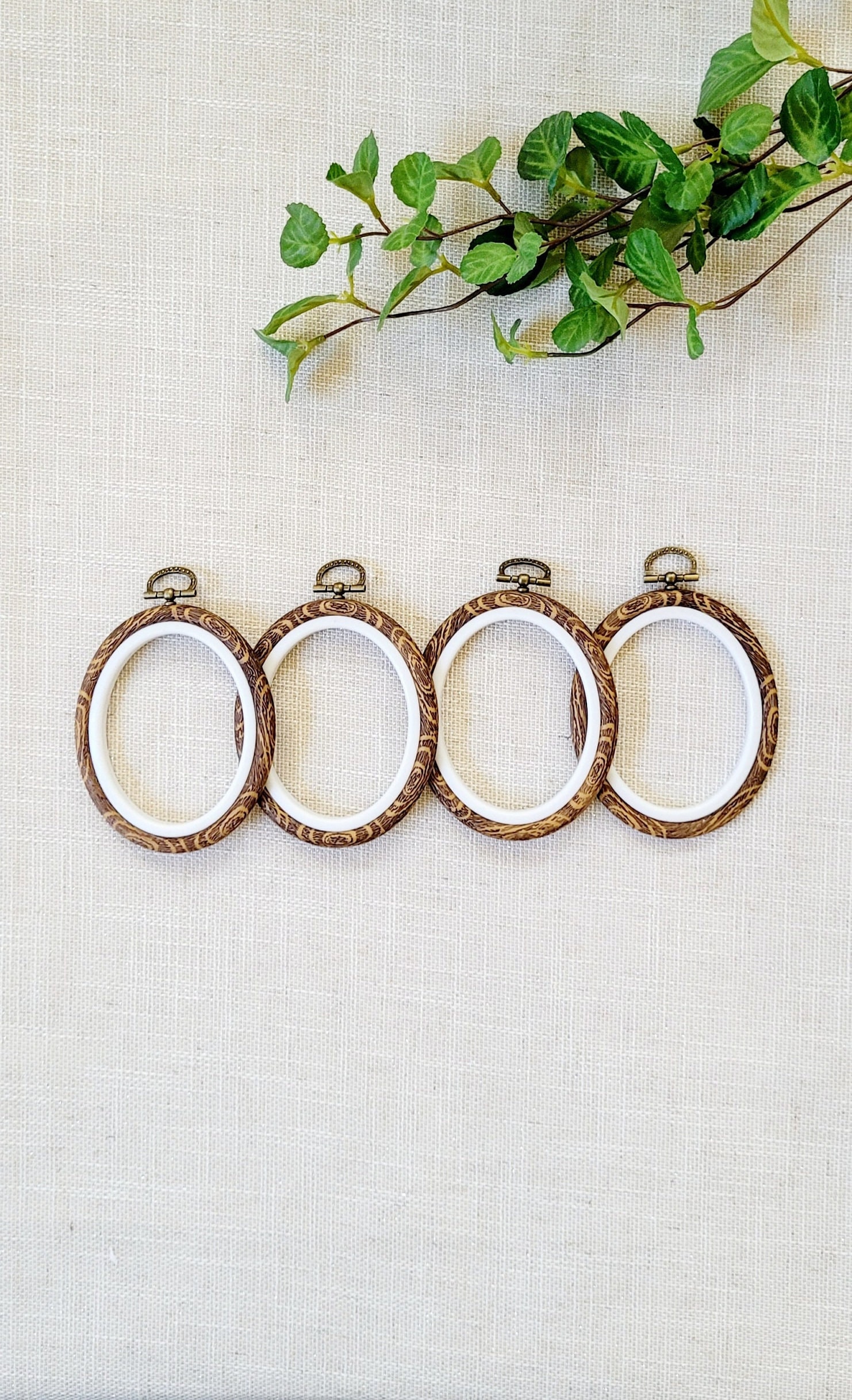 Oval Small 3.5 X 4.5 Embroidery Hoops,imitated Wood Circle Hoops, 4 Pcs ...