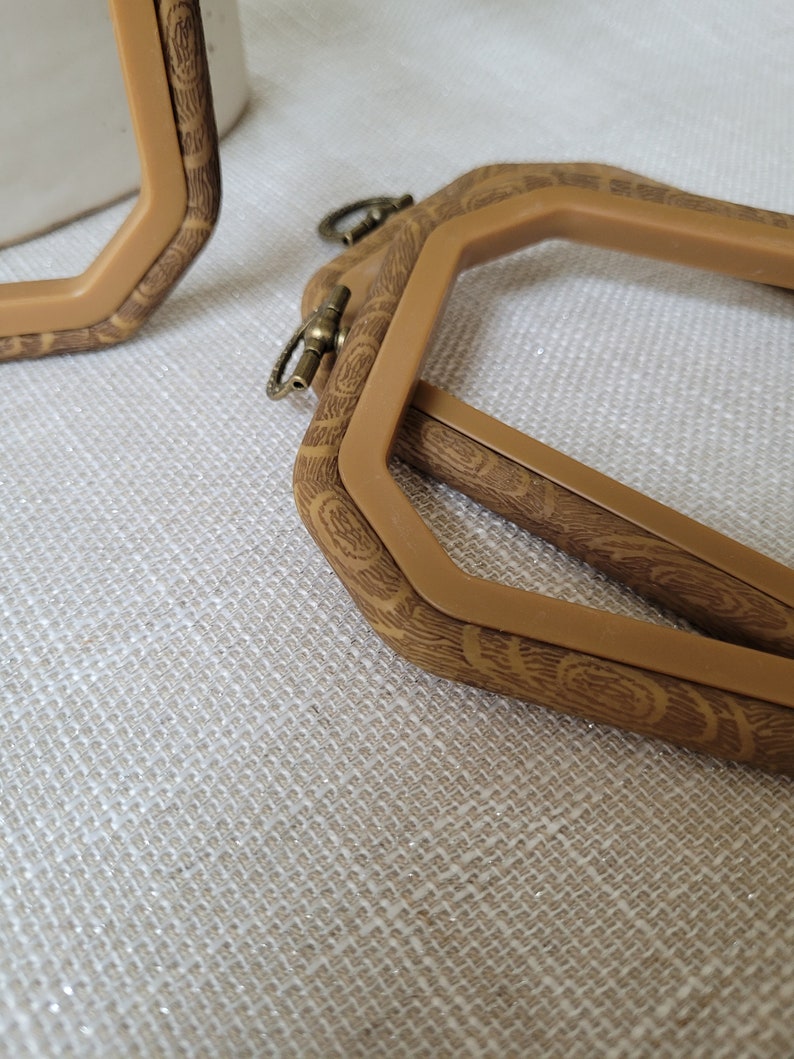 Octagon Embroidery Display Hoops, 3 Pcs Set, Imitated Wood Plastic ...