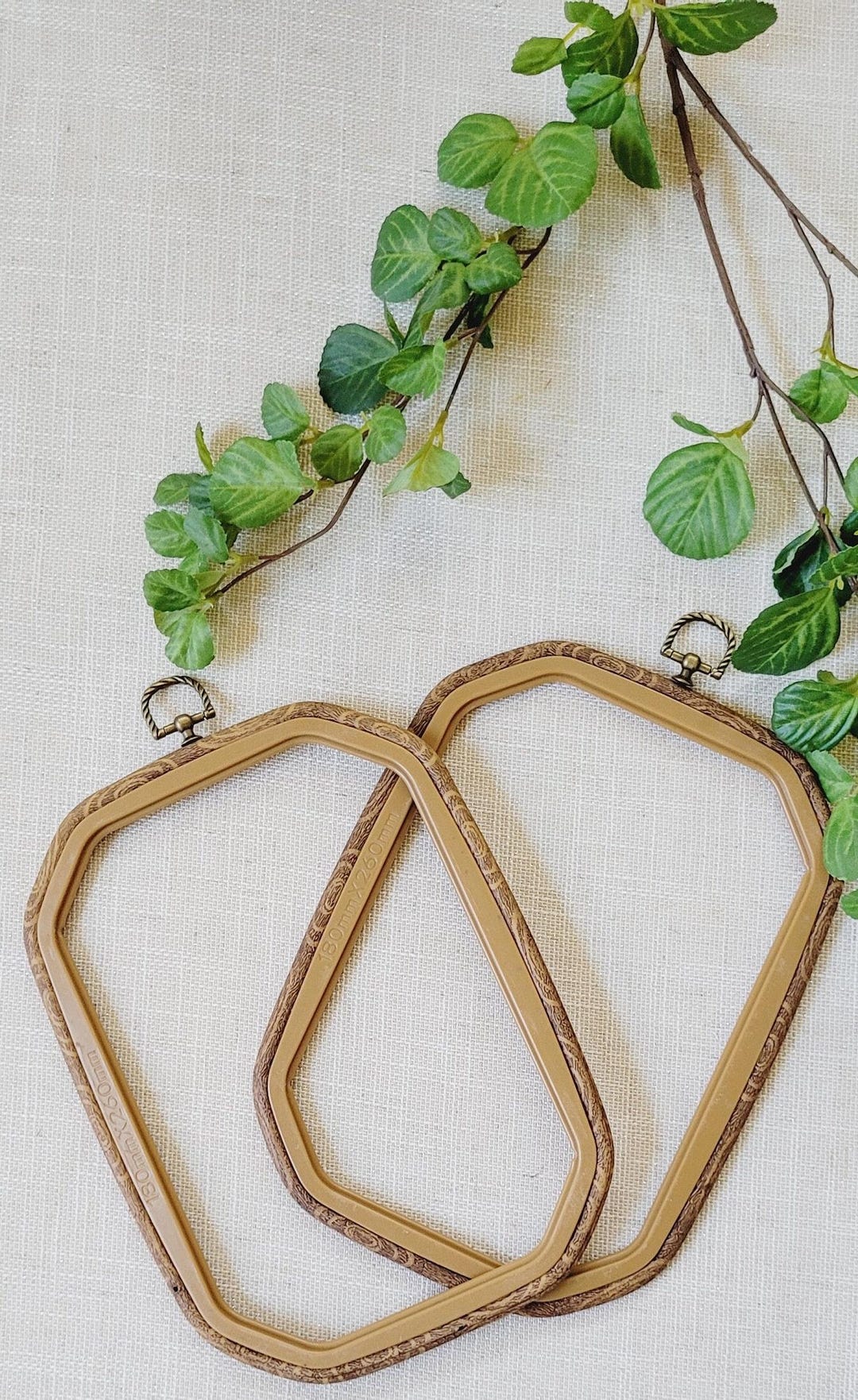 Large Octagon Embroidery Hoops, 3 Pcs Set, Imitated Wood Plastic ...