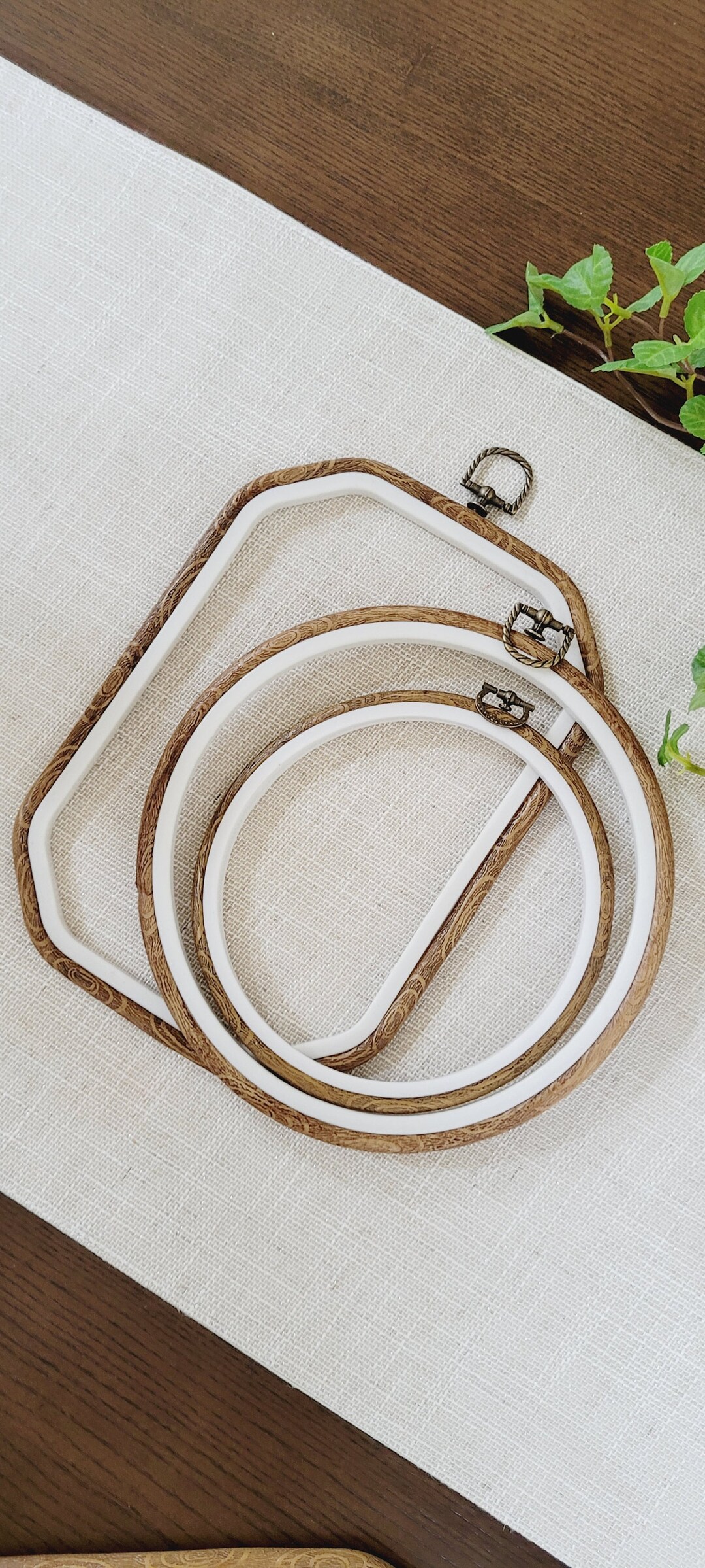 Set of Large Embroidery Hoops, Octagon Display and Circle Hoops for ...