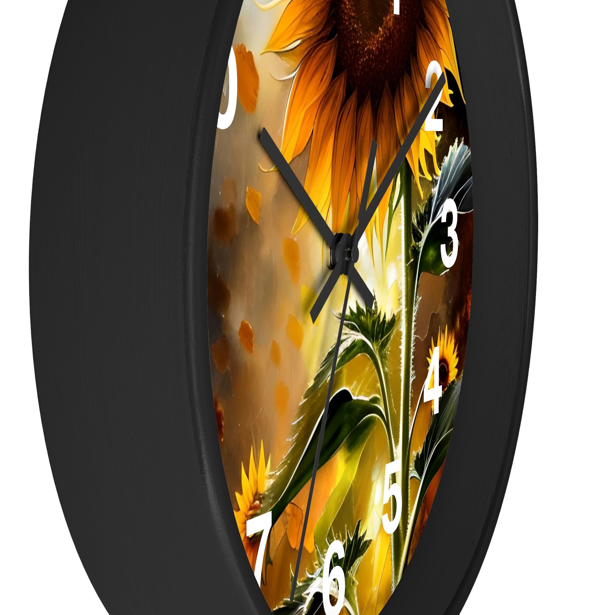 Sunflower Wooden Wall Clock, Silent Clock, Sunflower Home Decor ...