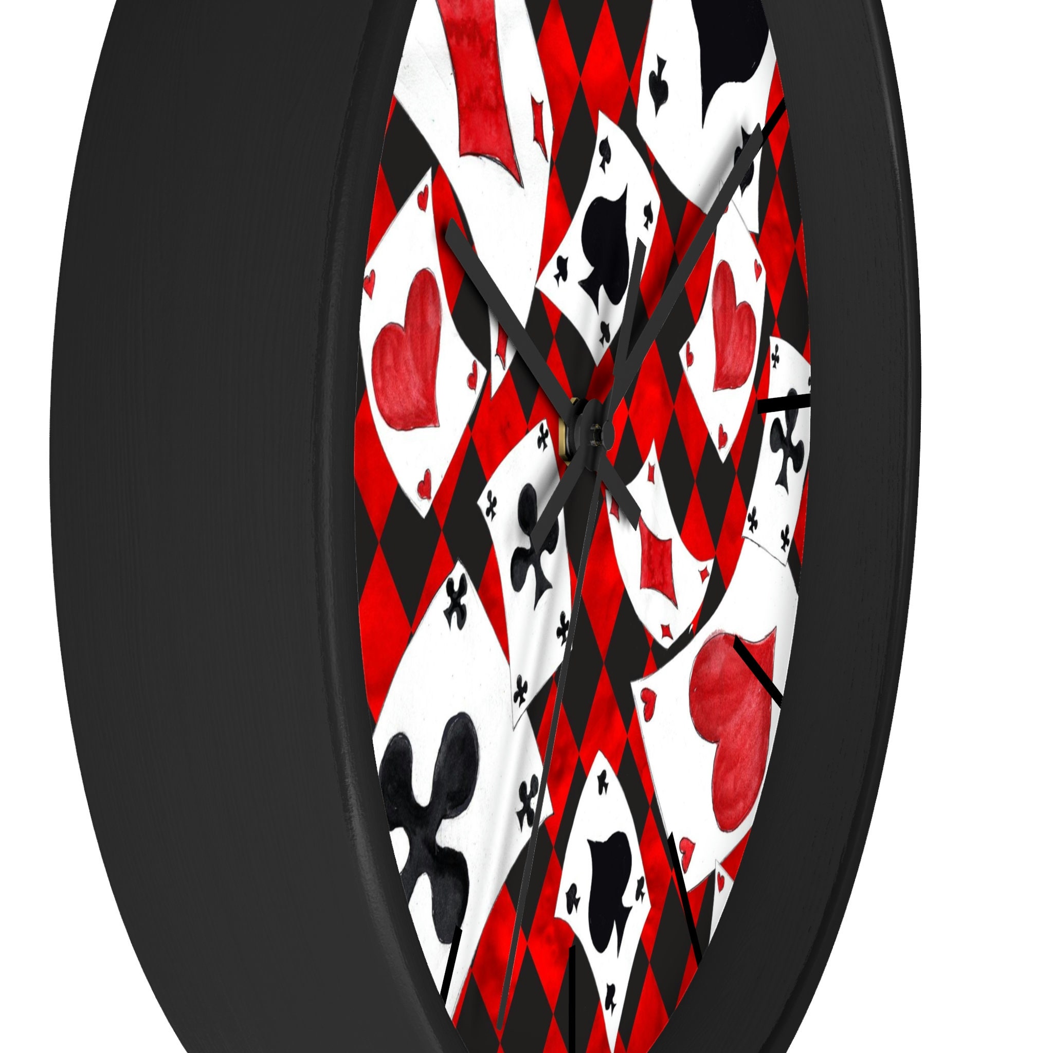 Unique Wooden Clocks, Alice in Wonderland Clock, Queen of Hearts ...