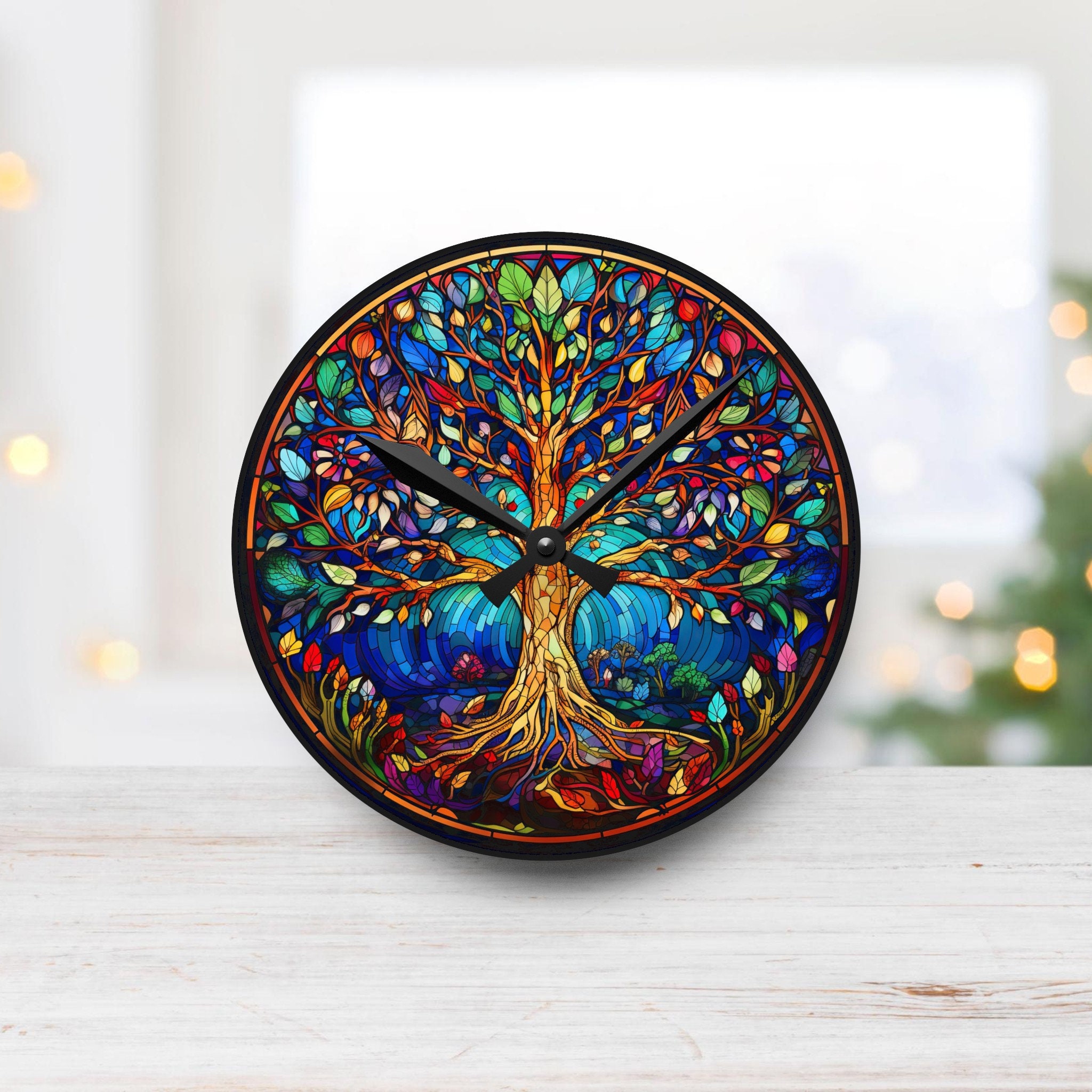 Unique Wall Clock, Tree of Life Wall Clock, Spiritual Tree Clock, Home ...