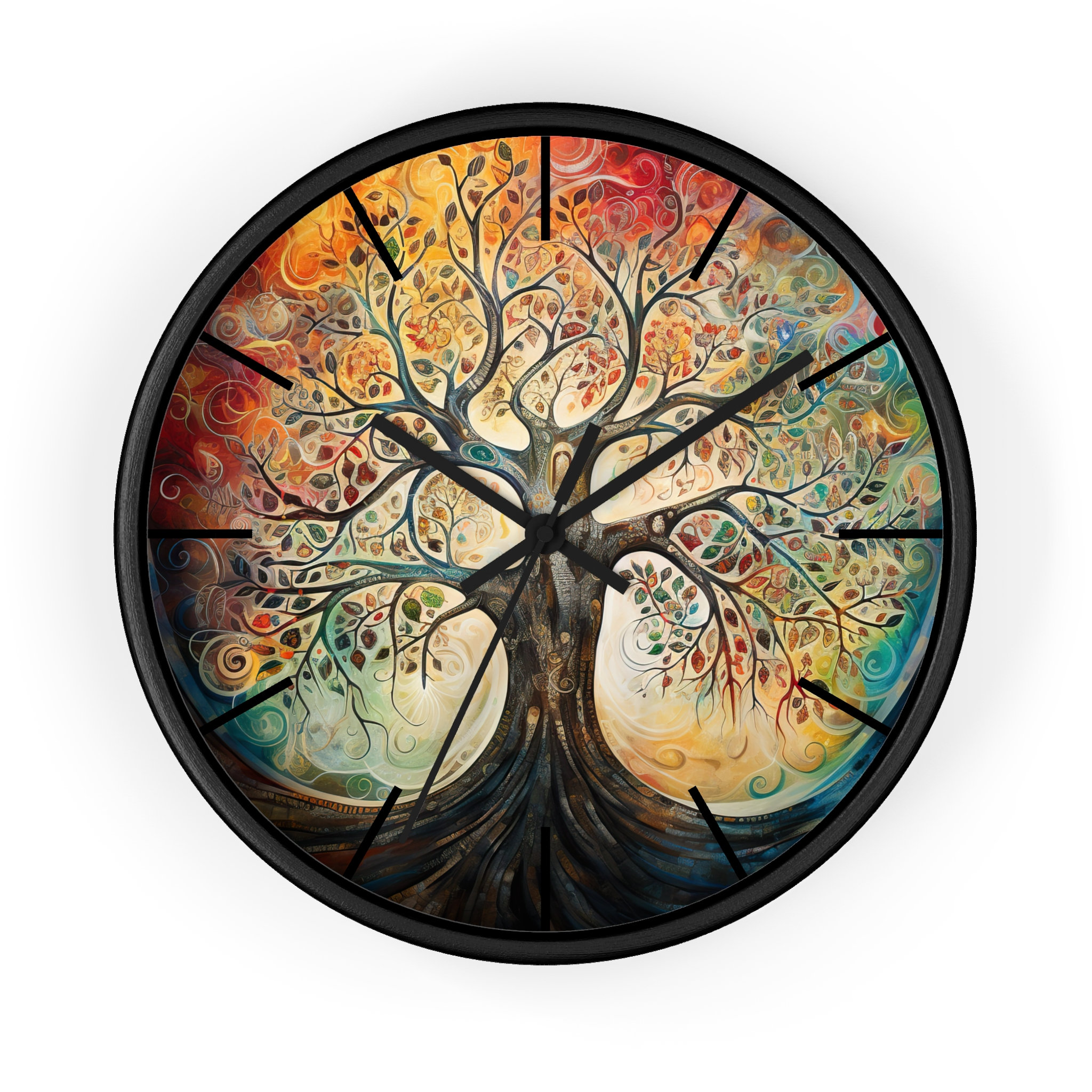 Wooden Wall Clock, Tree of Life Clock, Abstract Tree of Life Art ...