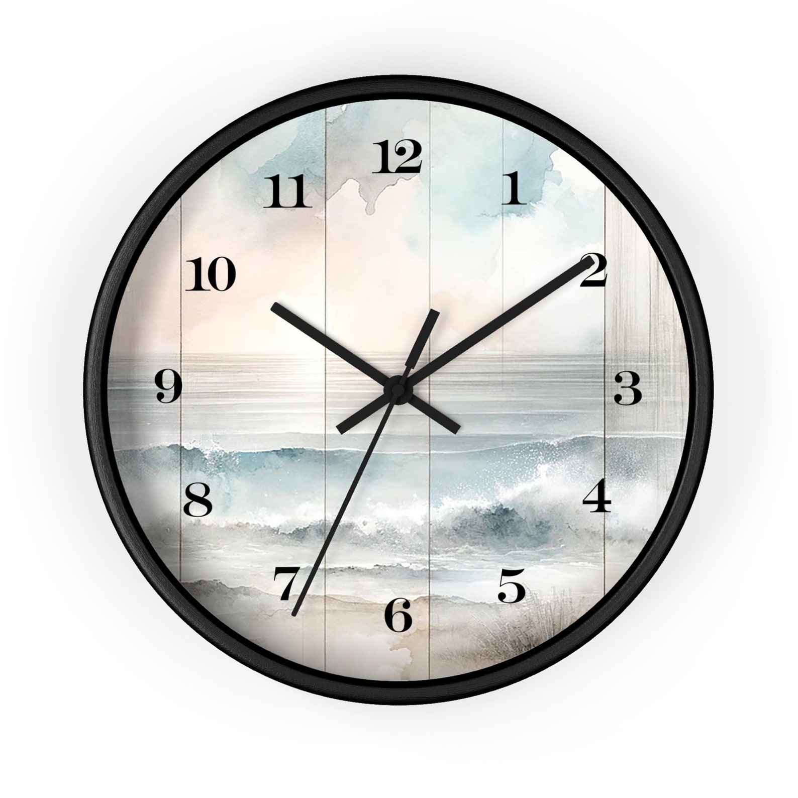 Wooden Wall Clock, Rustic Coastal Art, Ocean Clocks, Natical Wall Art ...