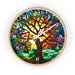 Tree of Life Wall Clock, Stained Glass Art, Tree of Lifewall Art ...