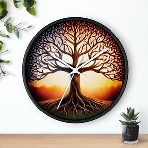 Tree of Life Wooden Wall Clock, Tree of Life Wall Art, Tree of Life ...