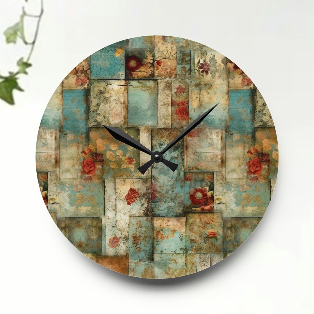 Unique Boho Wall Clock, Boho Farmhouse Decor, Farmhouse Wall Clock ...