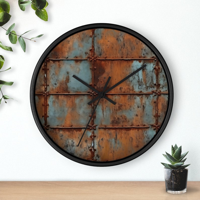 Industrial Clock Design, Abstract Art, Blue Clocks, Silent Clocks, 3D ...
