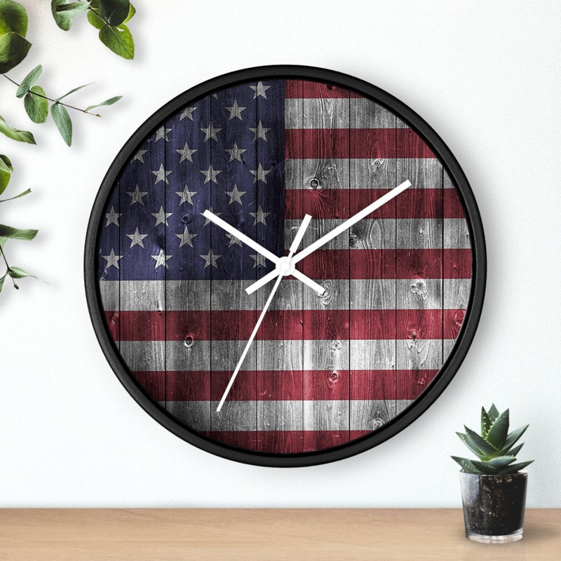 Wooden Flag Clock - Etsy
