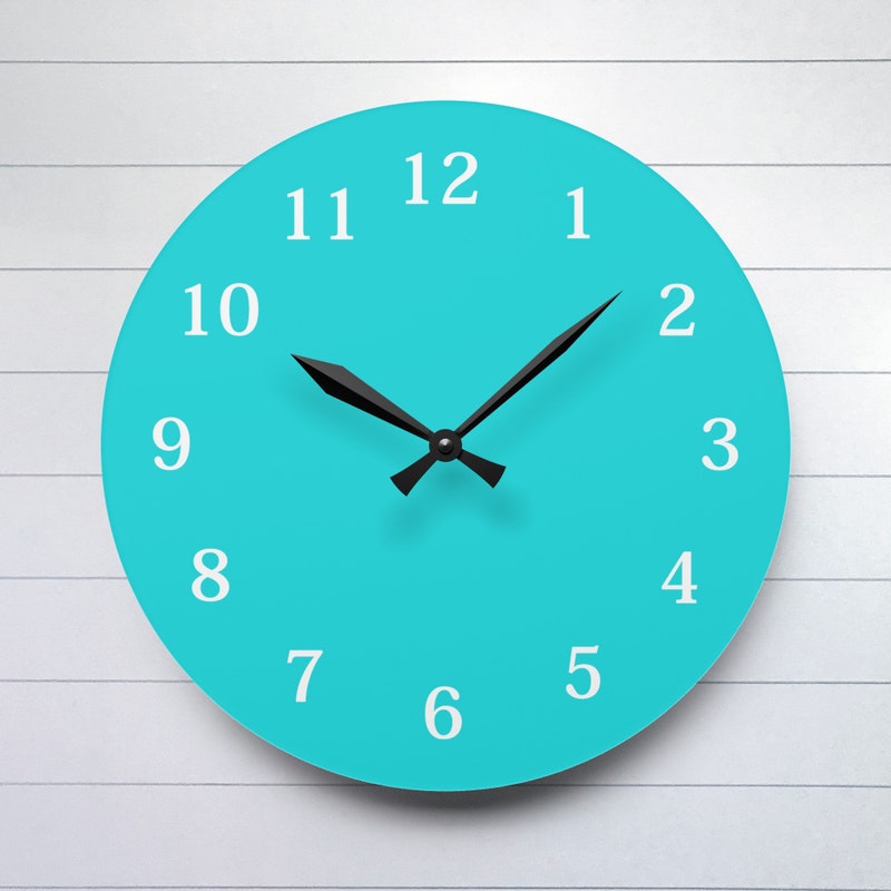 Turquoise Clock - Etsy