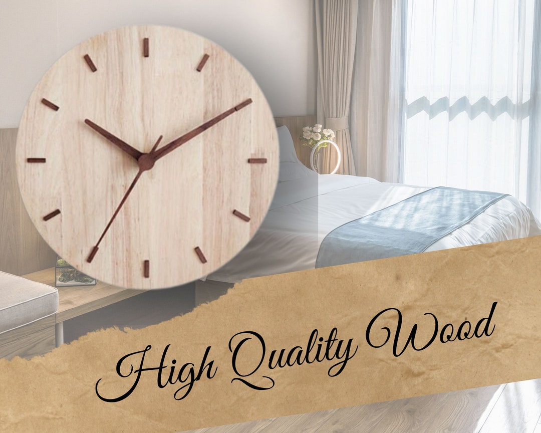 Unique Wooden Clock Simple Solid Wood Clock Clocks for - Etsy
