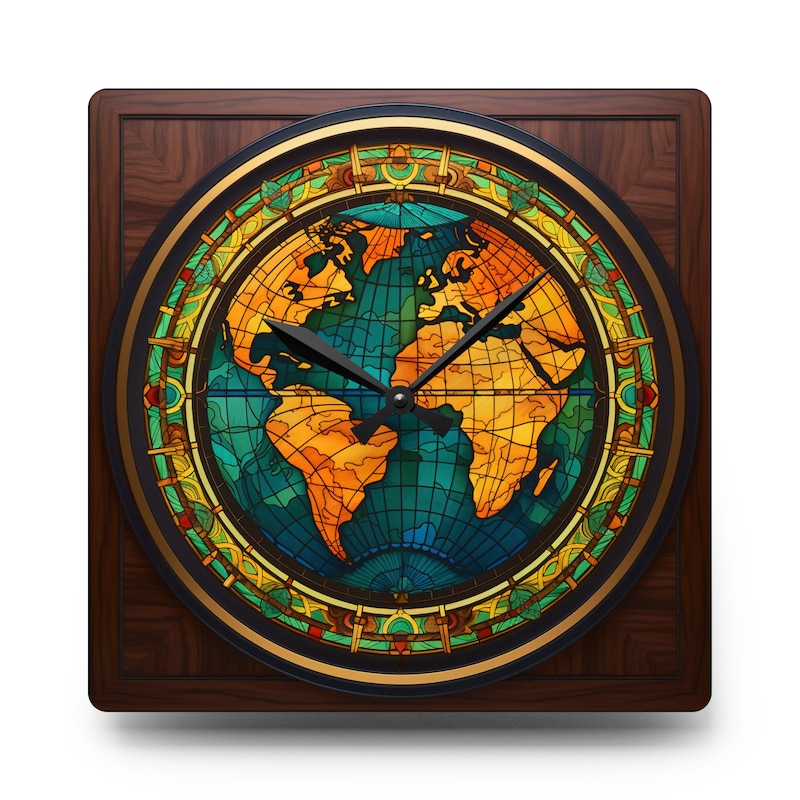 Map Wall Clock - Etsy
