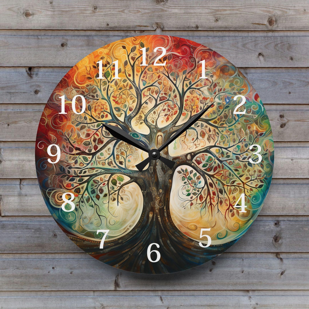 Tree of Life Wall Clock Unique Wall Clock Whimsical Tree - Etsy