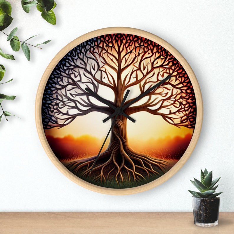Tree of Life Wooden Wall Clock, Tree of Life Wall Art, Tree of Life ...