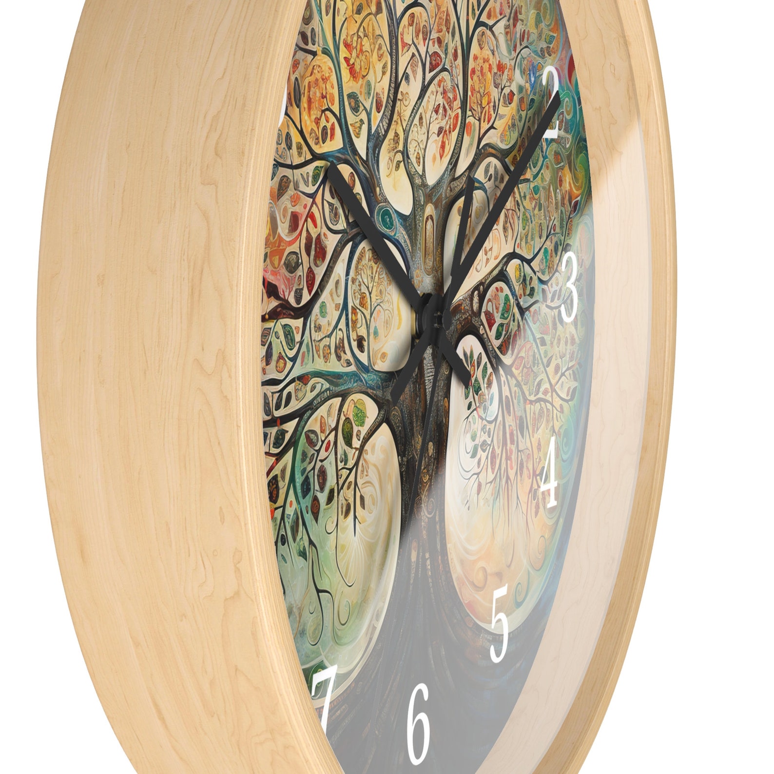 Wooden Wall Clock, Tree of Life Clock, Abstract Tree of Life Art ...
