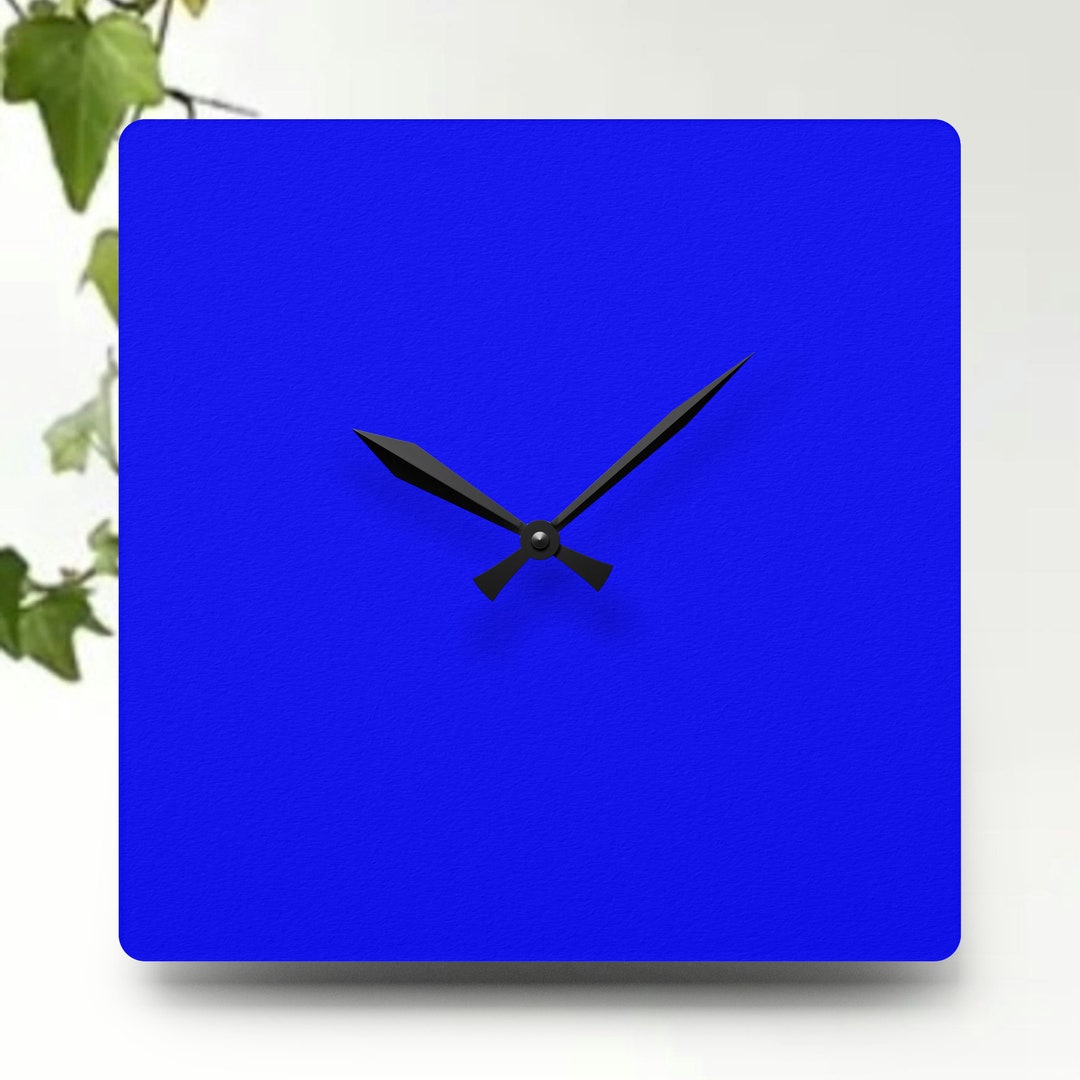 Vibrant Klein Blue Clock, Unique Clocks, Beautiful Bright Royal Blue ...