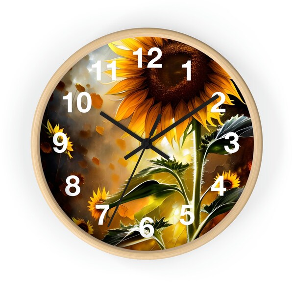 Wooden Sunflower Clock - Etsy