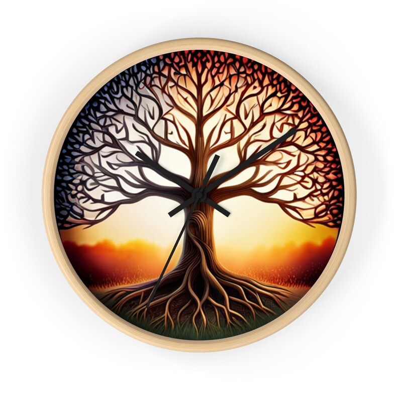 Tree of Life Wooden Wall Clock, Tree of Life Wall Art, Tree of Life ...