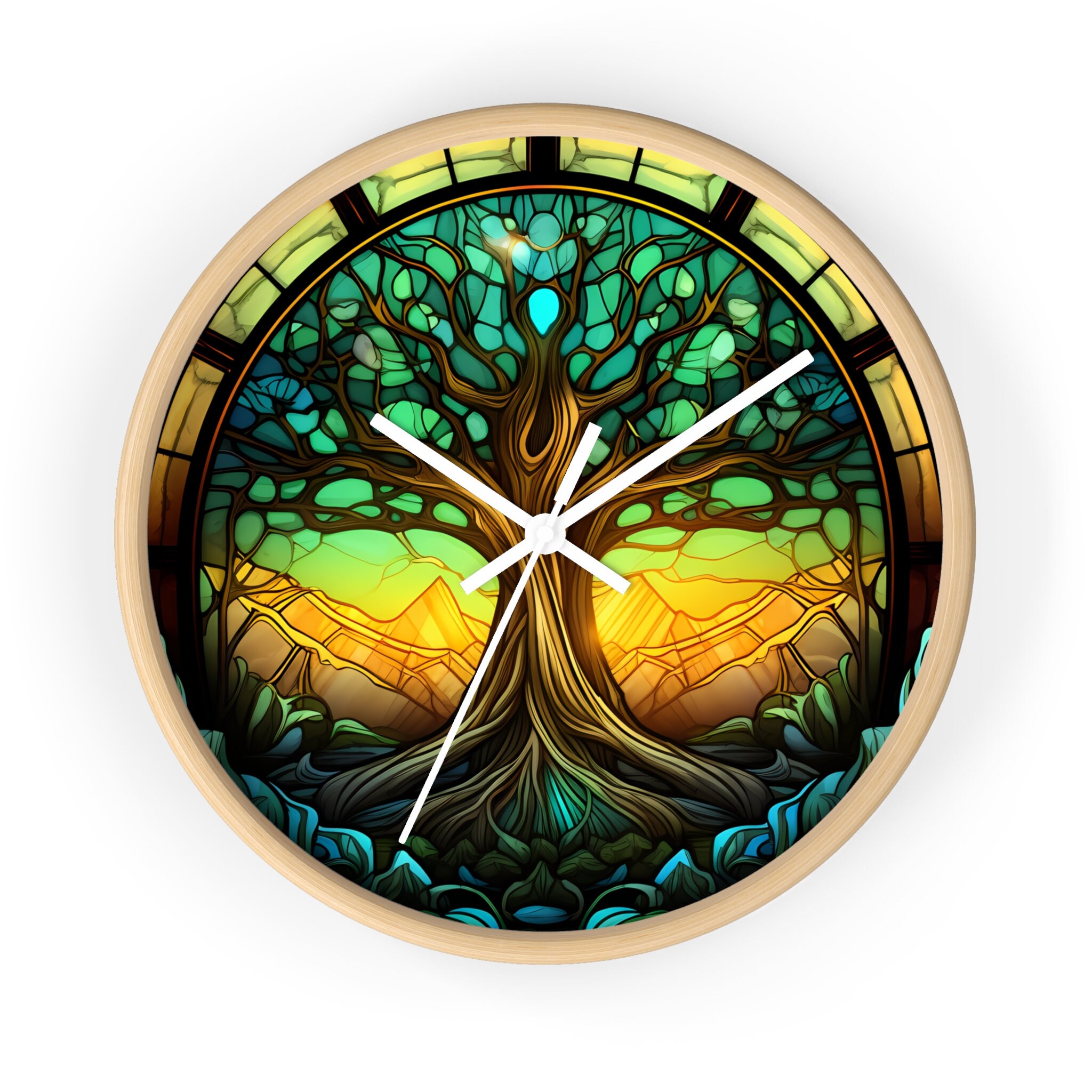 Tree of Life Wall Clock, Wooden Wall Clock, Tree of Life Clock, Silent ...