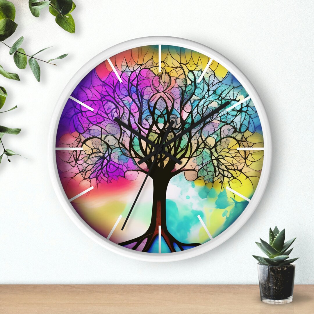 Wooden Wall Clock, Tree of Life Clock, Whimsical Tree of Life, Original ...