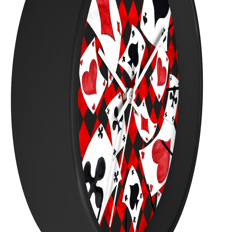 Unique Wooden Clocks, Alice in Wonderland Clock, Queen of Hearts ...