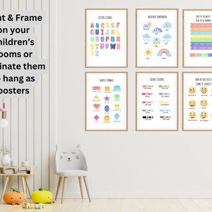 10 Bilingual Educational Posters for Kids in Spanish/english READY TO ...