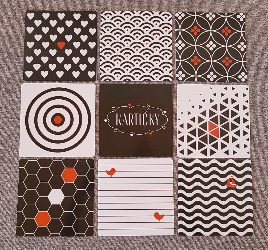 PDF Black & White Contrast Flashcards, Printable Hiht Contrast Baby ...