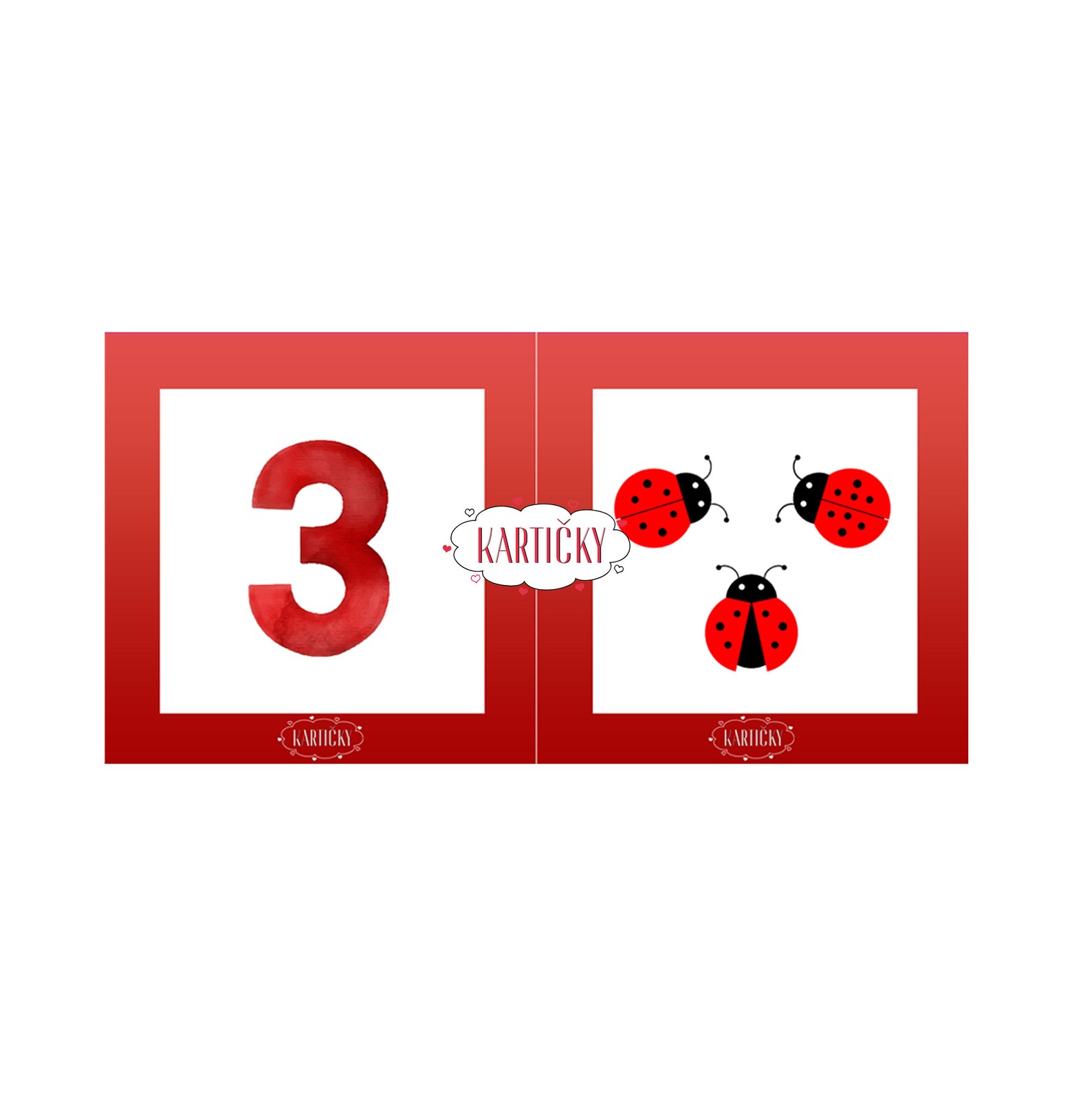 Number Matching, Memory Flashcards, Printable Learning Number, Number ...