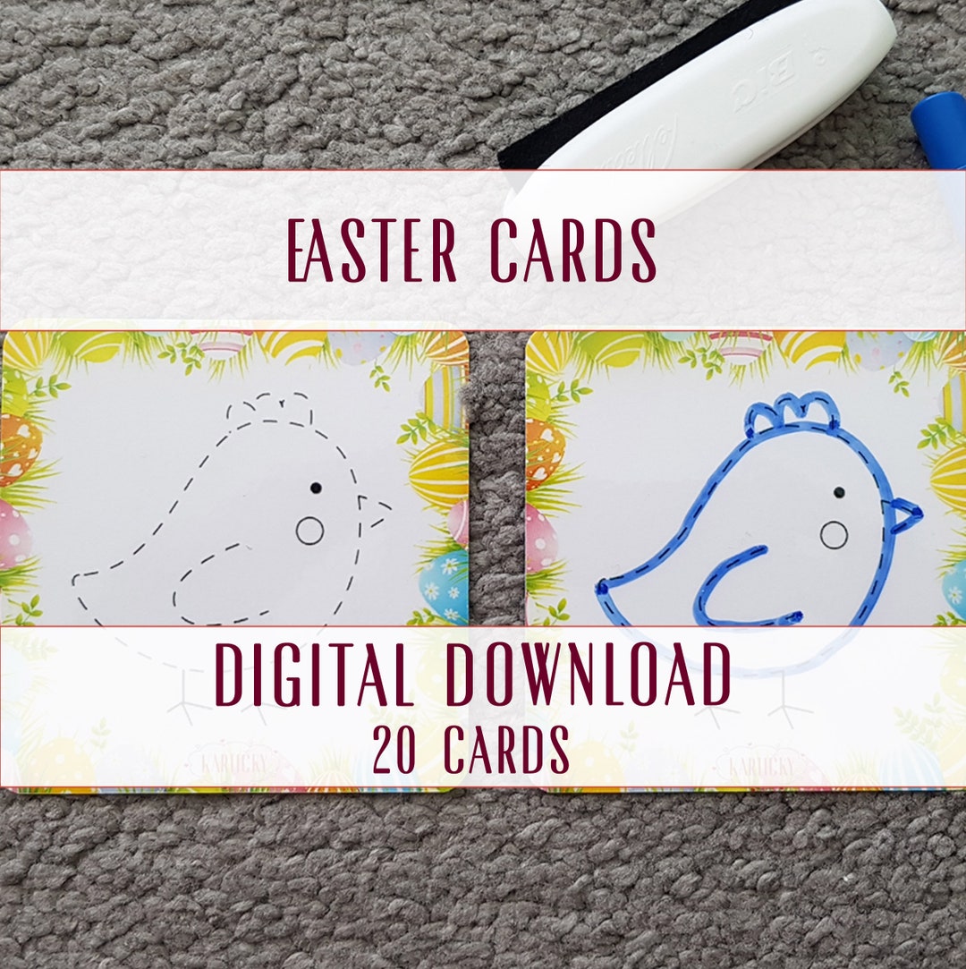 Easter Pdf Activity, Tracing Card, Pre-writing Practice, Tracing ...