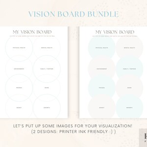 Vision Board Visualization Bundle Printable Vision Journal Dream List ...