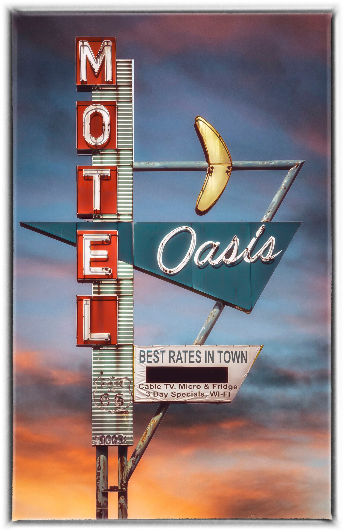 Oasis Motel Tulsa, OK 11x17 Color Print - Etsy